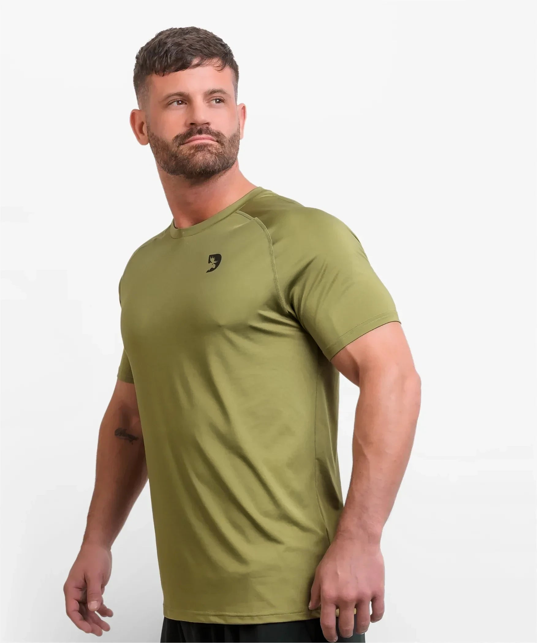 DMoose Not So Basic Tee Olive Green | Comfortable & Stylish Activewear