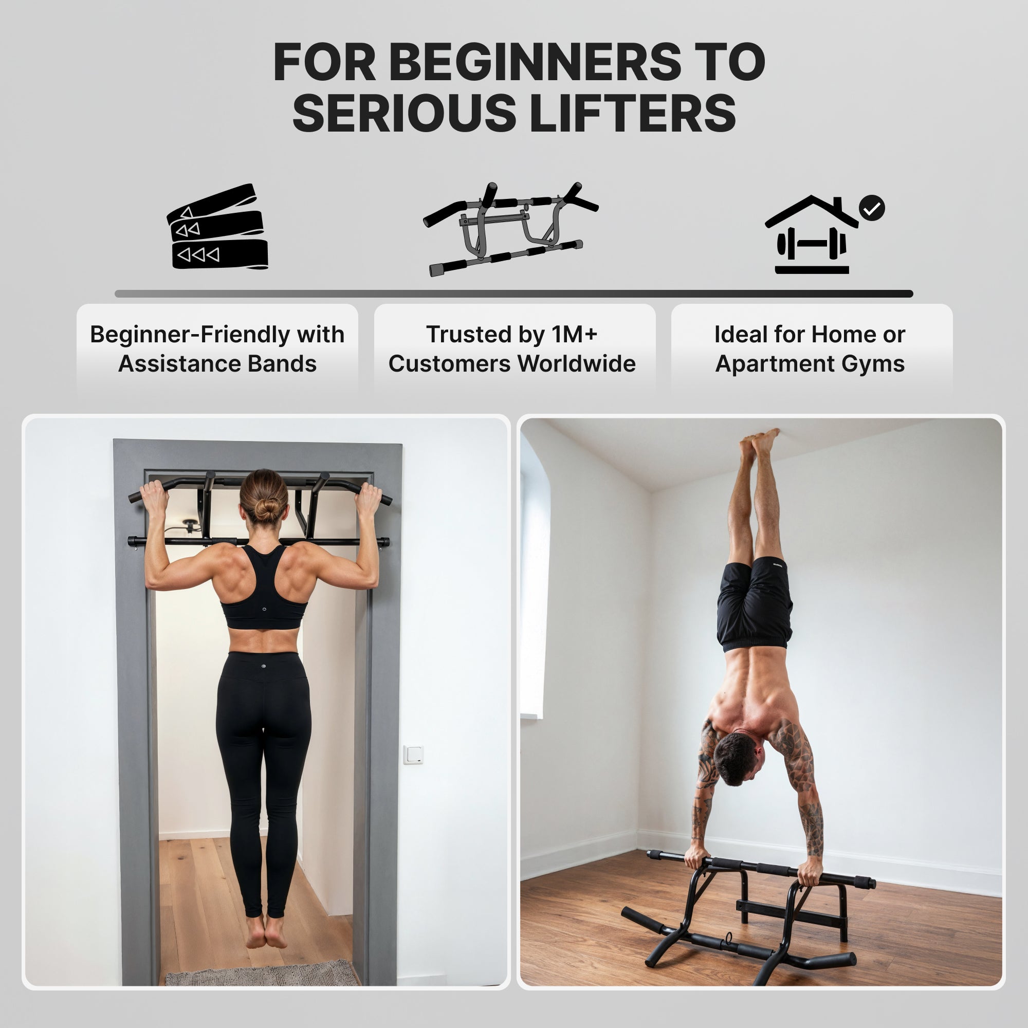 DMoose Doorway Pull Up Bar – Best Home Workout Bar